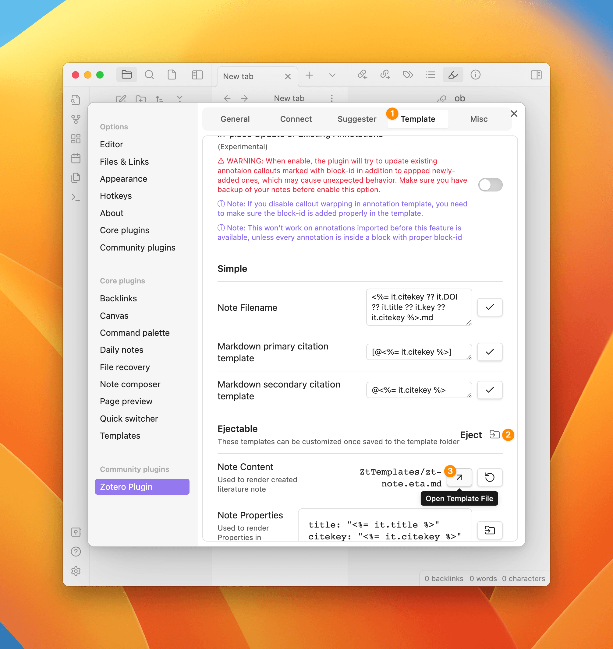 配置模板 – ZotLit
